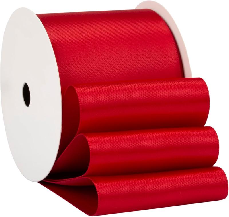 2.5-Inch Single Face Satin Ribbon - 50 Yard Roll for Gift Wrapping ...
