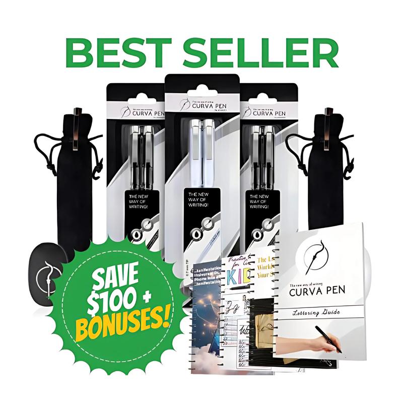 Curvapen's Ergonomic Pen 3 Pack Sale (The Productivity Bundle) - TikTok ...