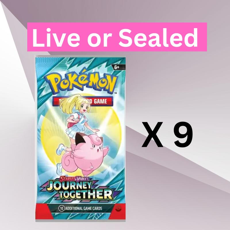 Pokemon TCG Journey Together 9 booster packs - TikTok Shop