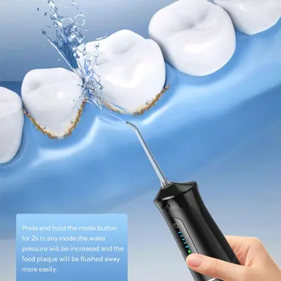 Cordless Water Dental Flosser for Teeth Cleaning - 300ml Portable Water ...
