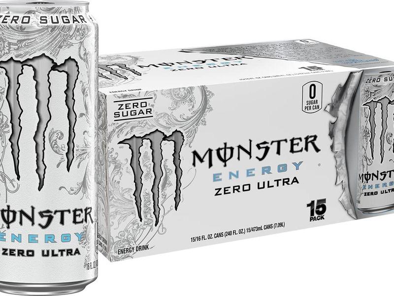Monster Energy Zero Ultra Sugar Free Energy Drink, 16 Fl oz (Pack ...
