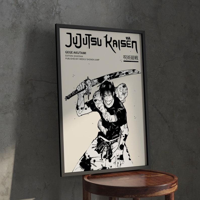 Jujutsu Kaisen Anime Poster Print, JJK Toji Fushiguro Manga Artwork ...