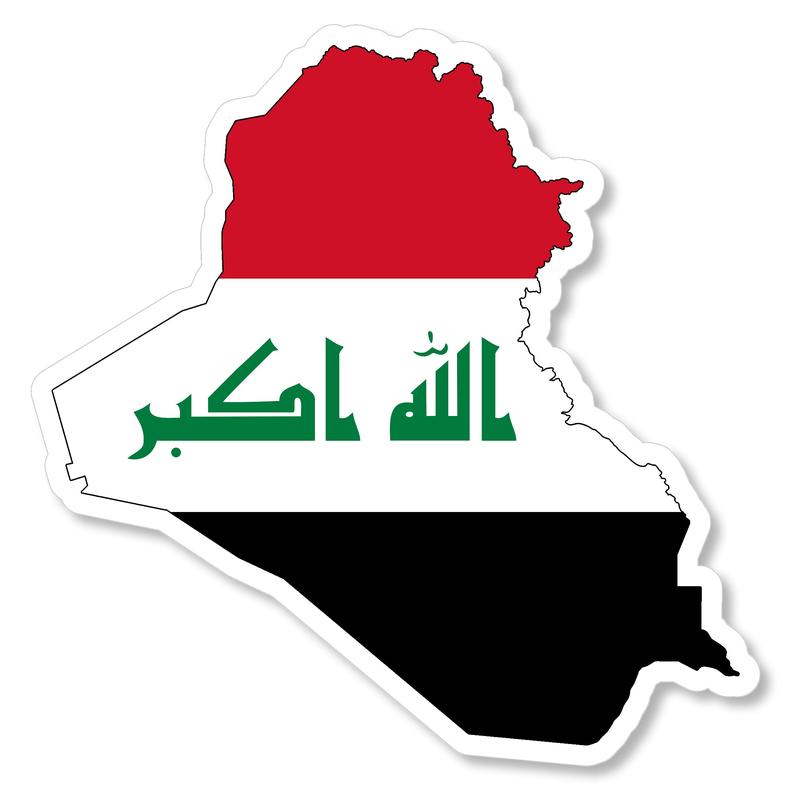 Iraq Iraqi State Map Flag Country Nation Outline Shape Car Truck ...