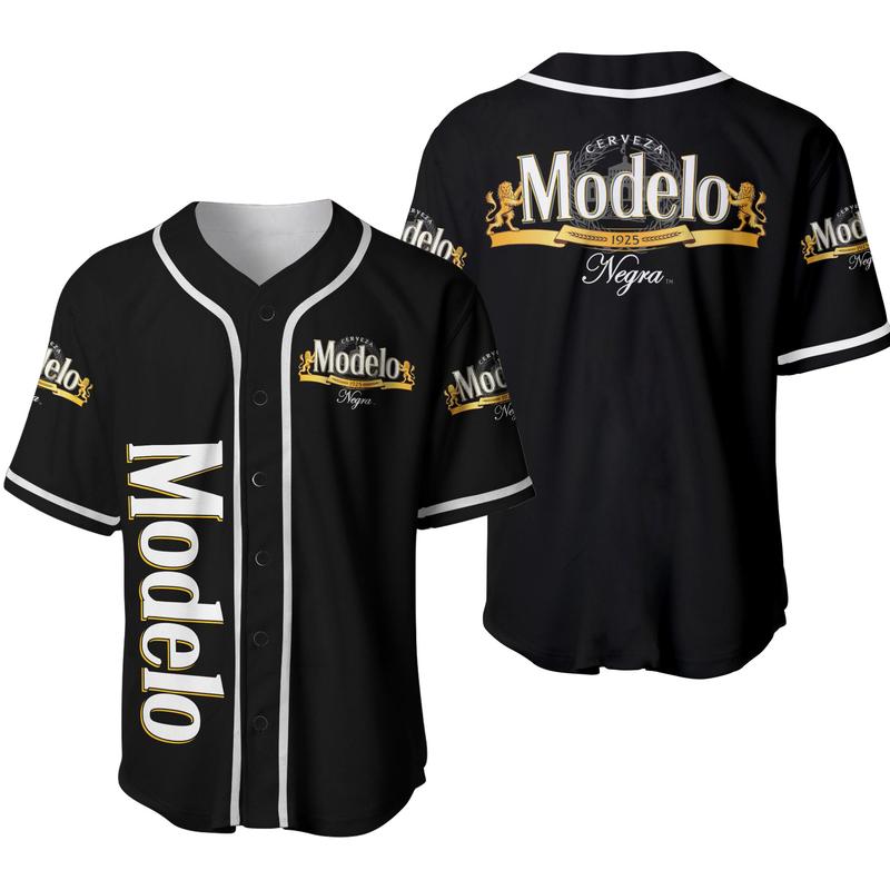 Modelo Negra Baseball Jersey, Beer Logos Life Baseball Jerse - TikTok Shop