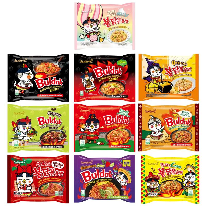 Samyang Buldak Carbonara Ramen Spicy Noodles Variety Box ,4/6/8/10 ...