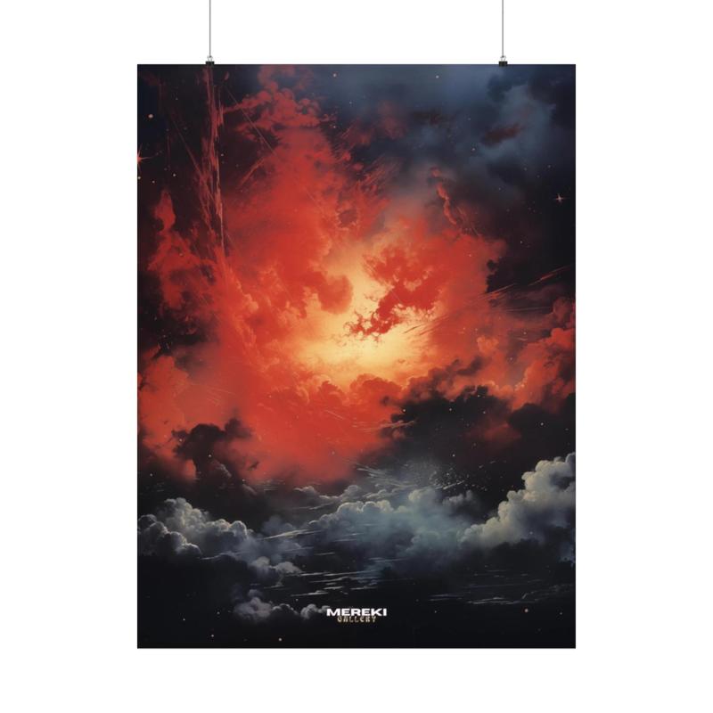 Cosmic Inferno: A Stellar Spectacle - Digital Art by MEREKI GALLERY - TikTok Shop