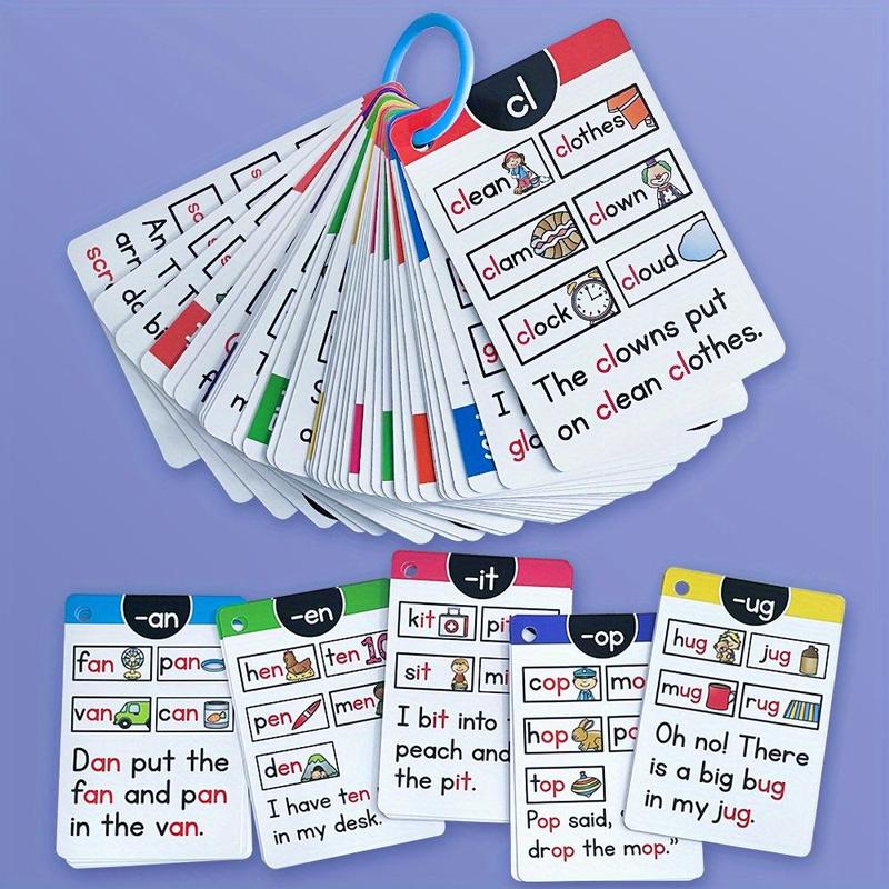 107 I Can Read Phonics Learning Flashcards, English CVC Word - TikTok Shop