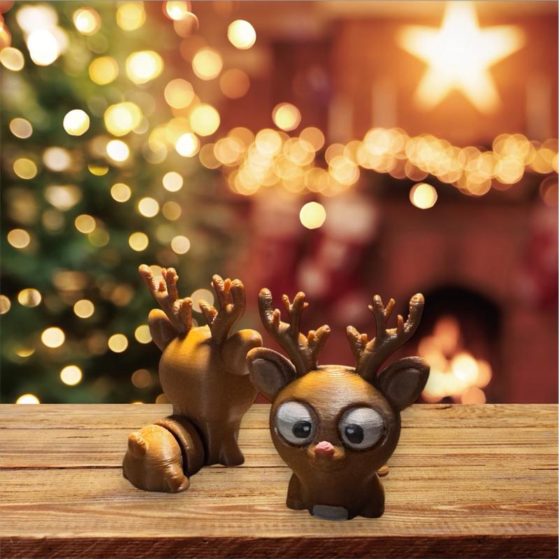 Reindeer 3D Printed Wigglet Fidget Toy - TikTok Shop