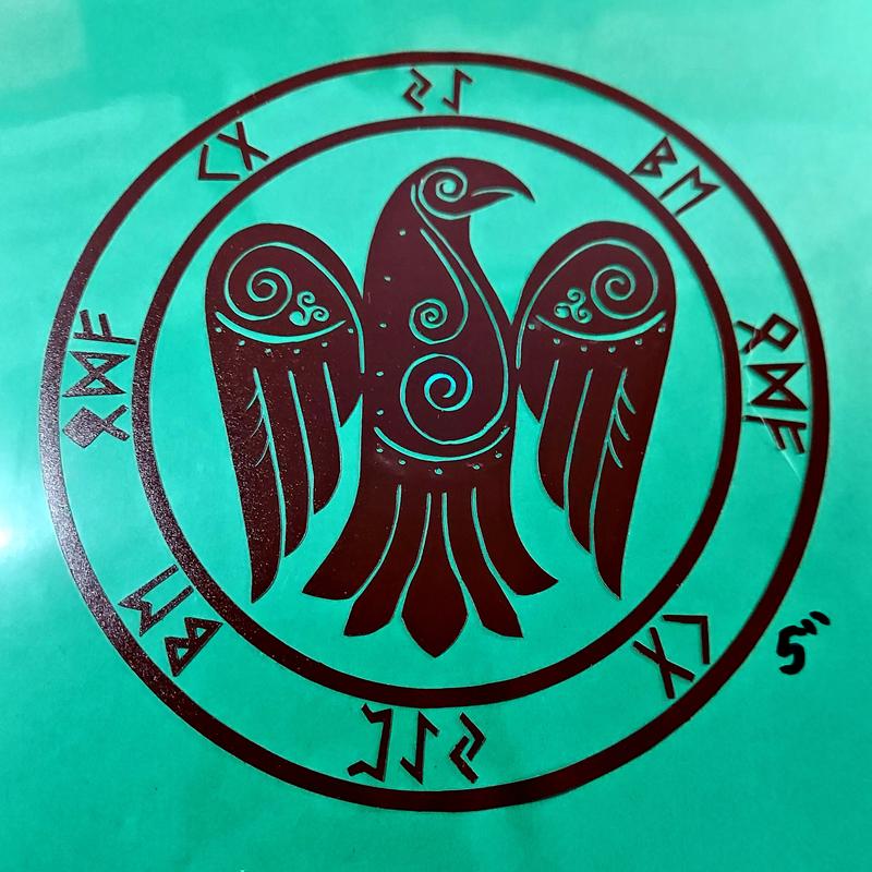 Viking Rune/Odin's Raven, Car/Window/Laptop/Wall Vinyl Decal/Bumper ...