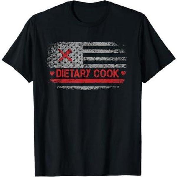 Dietary Cook Appreciation Week Healthcare US American Flag T-Shirt ...