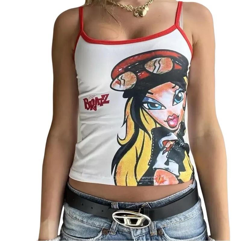 Cute Dollz hyuna Y2K Gyaru Tank Whimsical Goth 90s 2000s Fitted ...