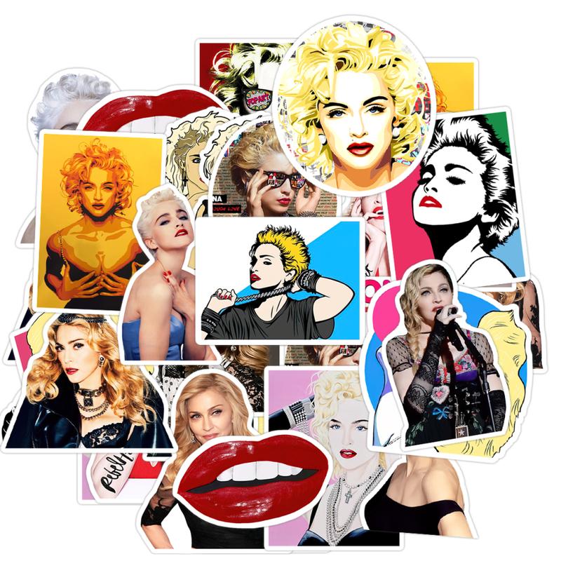 Madonna Pack 20 PCS Stickers Music Funny Graphic Waterproof Stickers ...