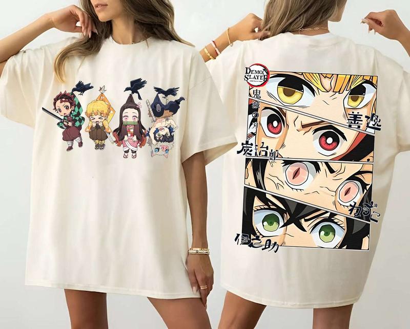 Demon Slayer 2 Side Shirt, Tanjiro Nezuko Zenitsu Inosuke Shirt ...