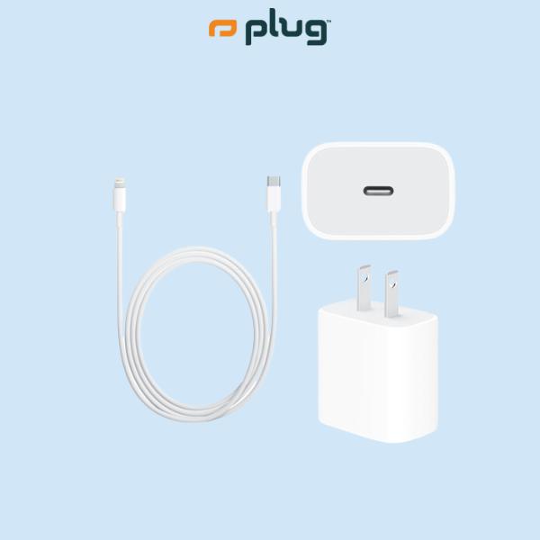 Fast Charger Bundle - Type C Adapter + Charging Cable (1M) Lightning ...