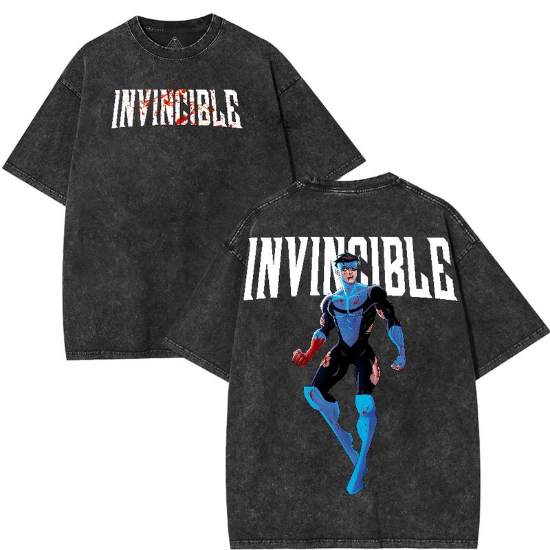 Invincible War double side Washed Tshirt, Comics Sweatshirt, - TikTok Shop