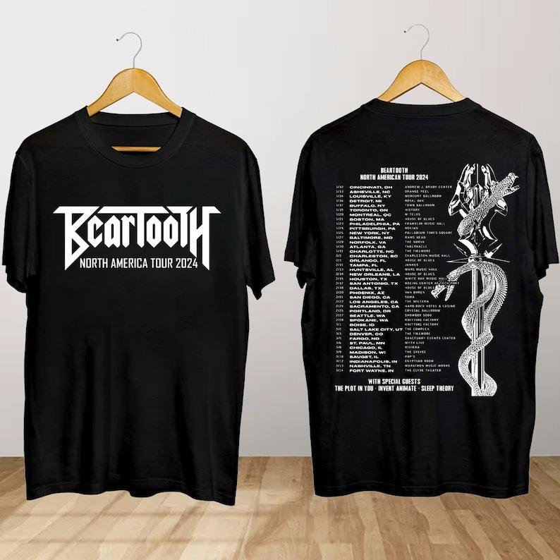 Beartooth North American Tour 2024 Shirt, Beartooth Concert Shirt ...