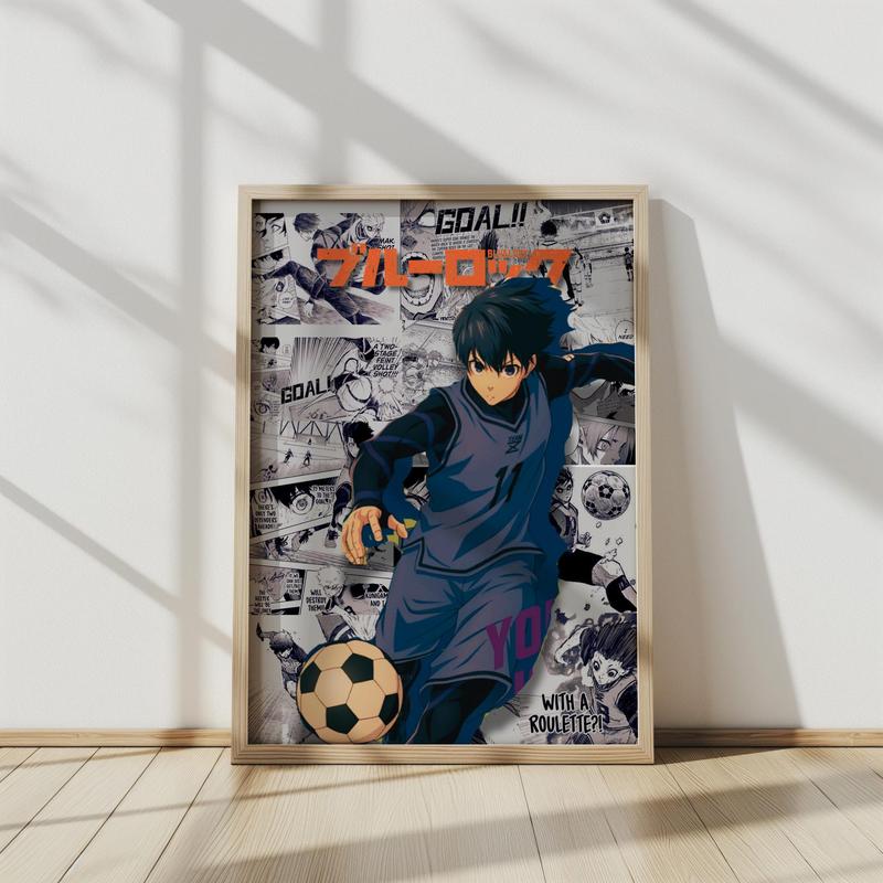 Blue Lock, Isagi Yoichi Unframed posters, Anime Wall Art, Manga ...