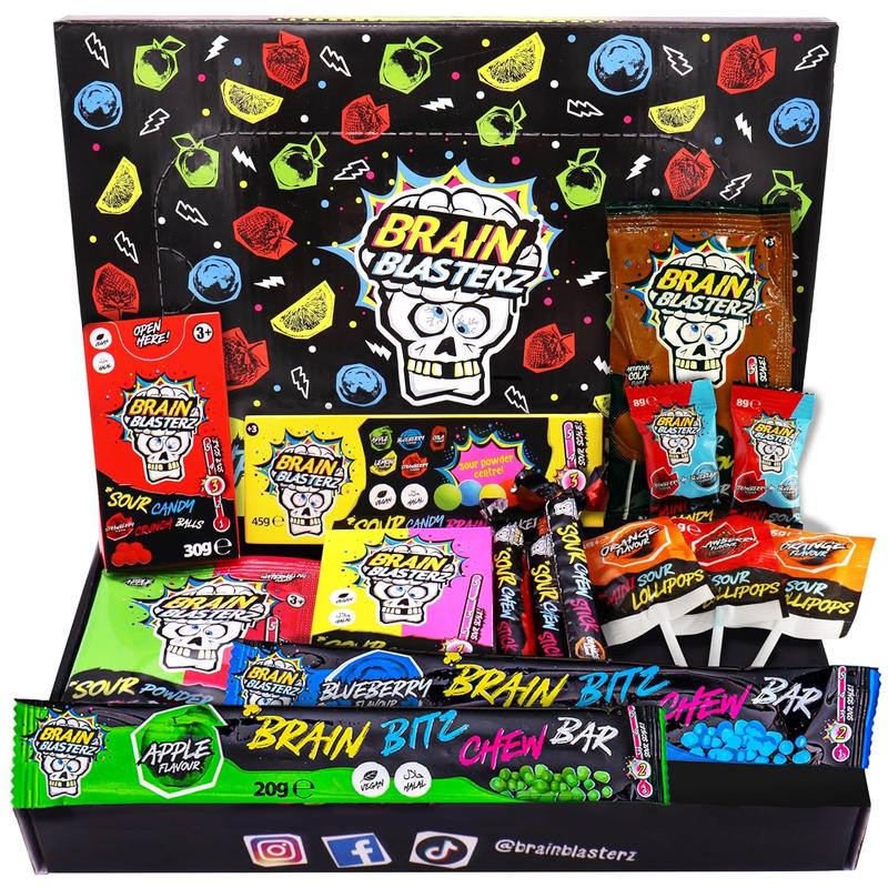 Brain Blasterz TREAT Sour Candy Variety Pack, Vegan Candy, Sour ...
