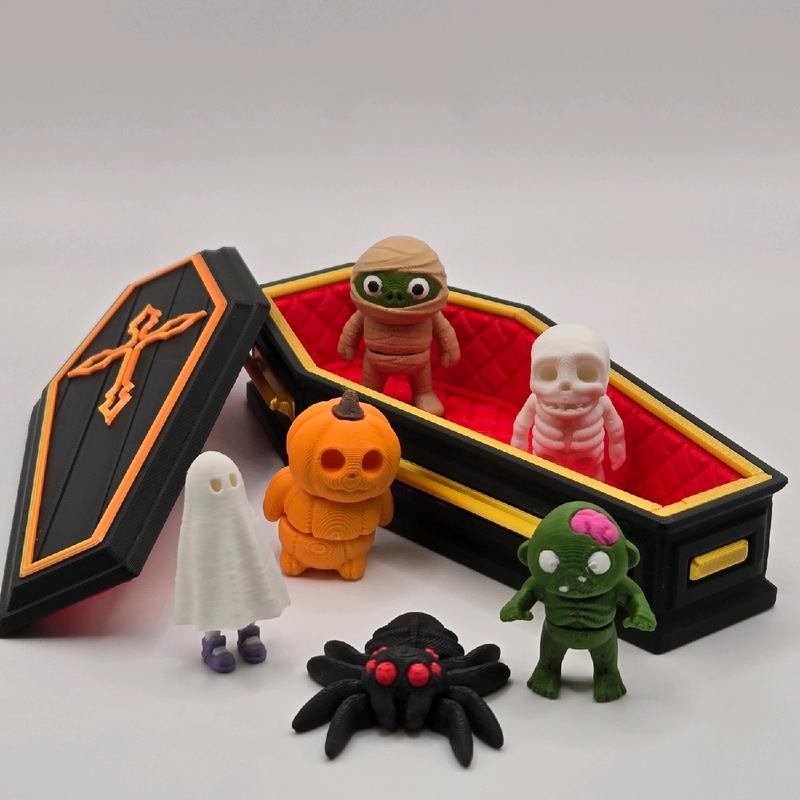 Halloween Micro Mini Pack with Detailed Coffin, Zombie, Skeleton ...