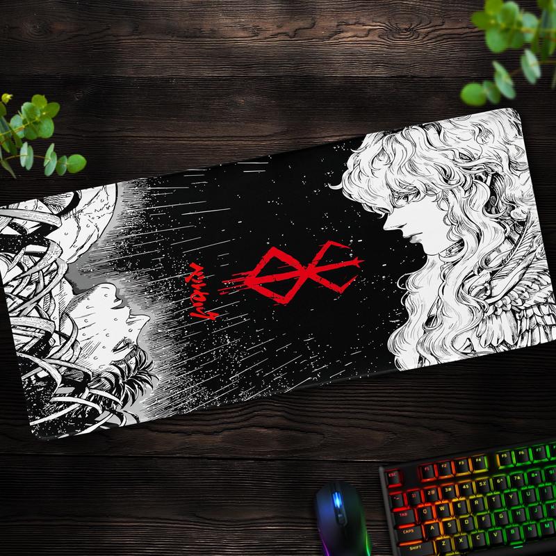 Berserk Guts and Griffith Desk Mat - Epic Manga Scene Mouse Pad ...