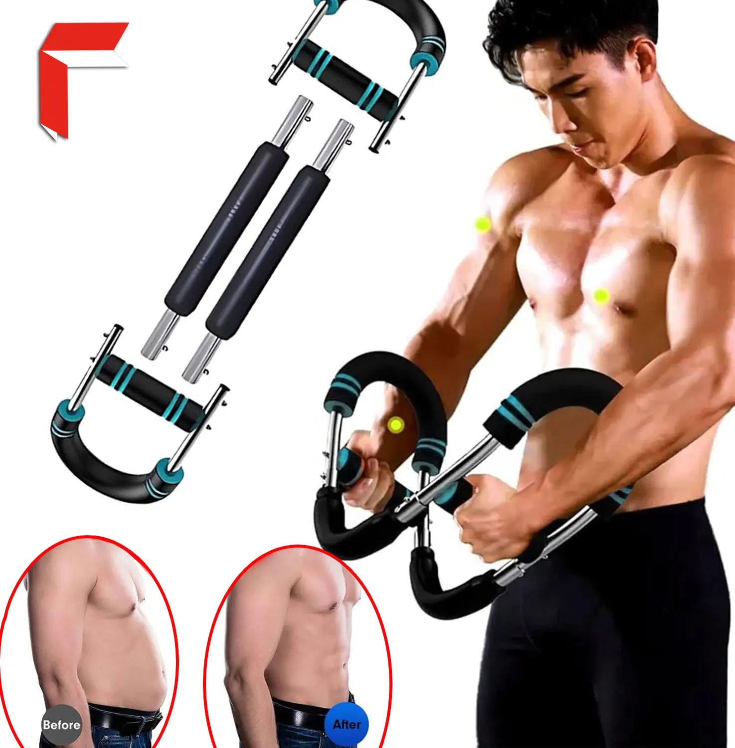 Saker Twister Arm Trainer, 40-100lb Adjustable Chest Workout - TikTok Shop