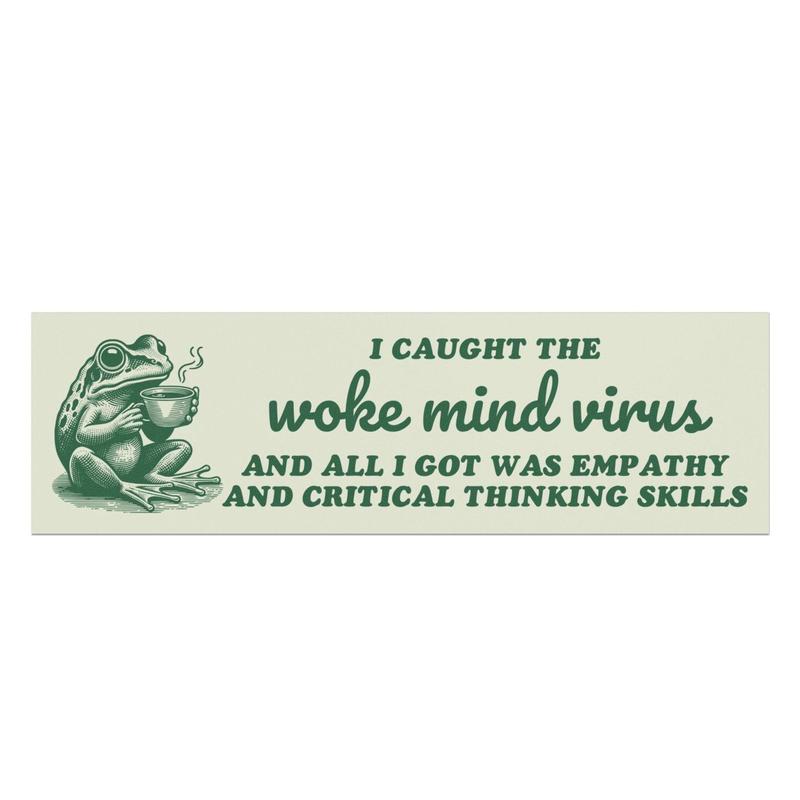 Funny Woke Mind Virus Car Magnet/Bumper Sticker, Retro Empathy - TikTok ...