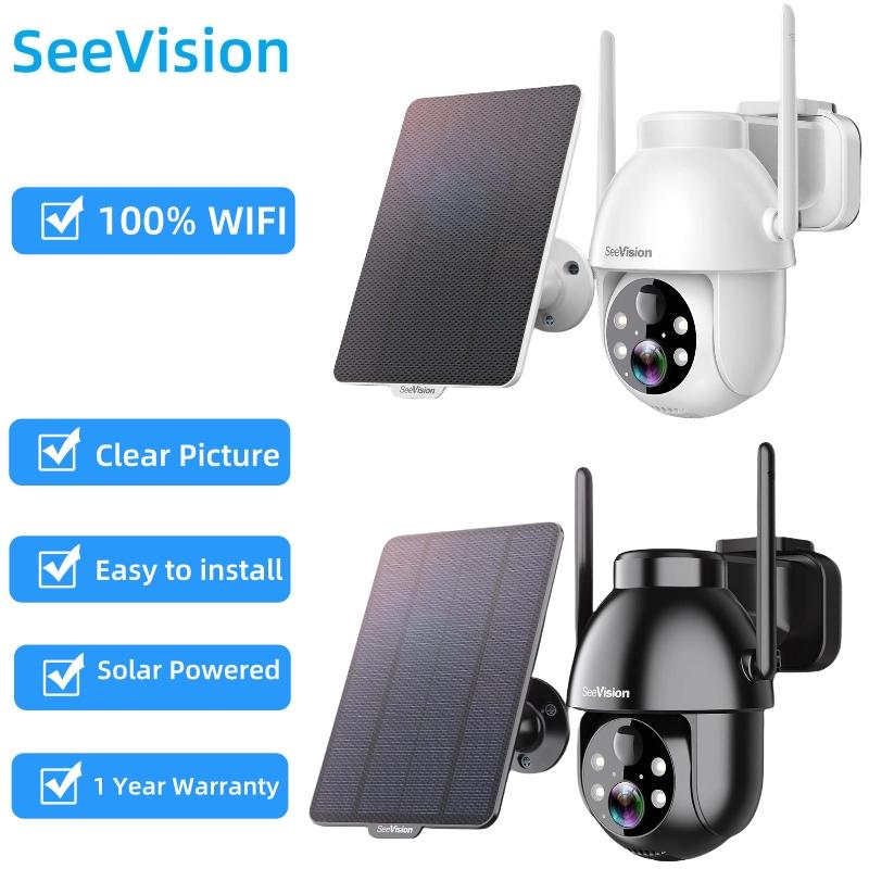 SeeVision Solar WIFI Security Camera with Spotlight, 1080P H - TikTok Shop