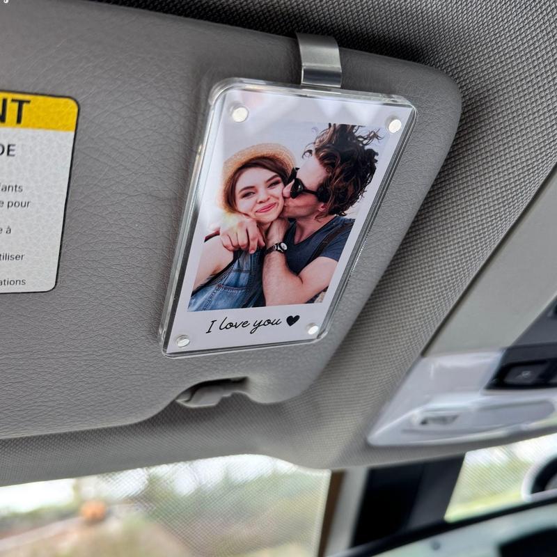 Personalized Photo Car Visor Clip - Custom Sun Visor Decoration - TikTok Shop