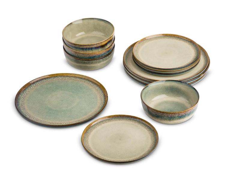 Yellowstone 12-Piece Ceramic Dinnerware Set, Kayce Collection - TikTok Shop