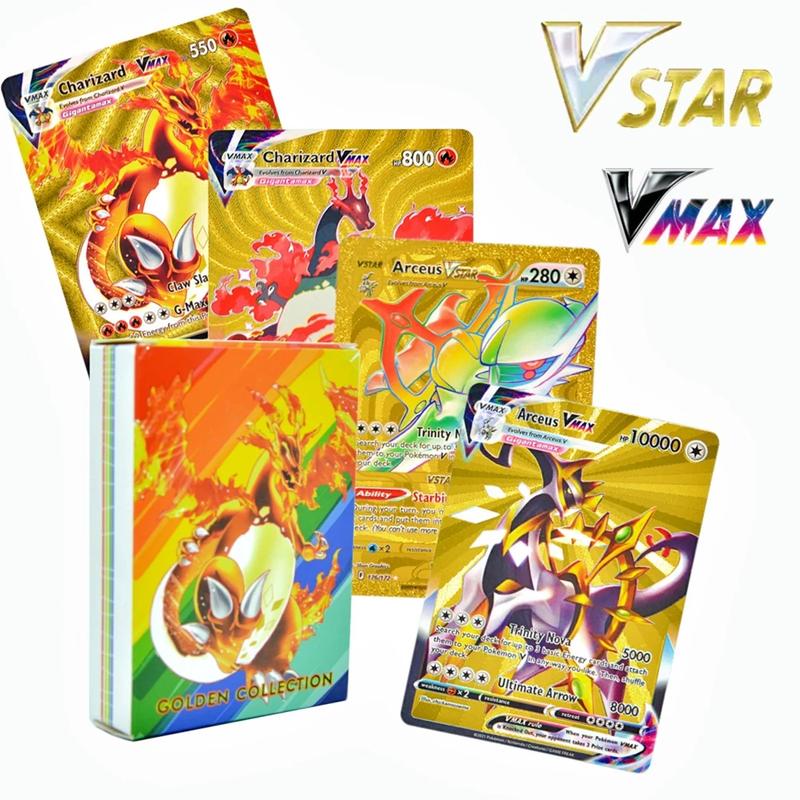 Set of 55 Pokemon Cards 10000Hp Arceus Charizard Vmax Vstar Rainbow ...