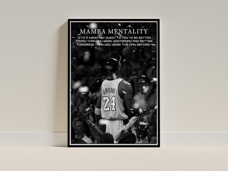 Kobe Bryant Mamba Mentality Definition Posters - TikTok Shop