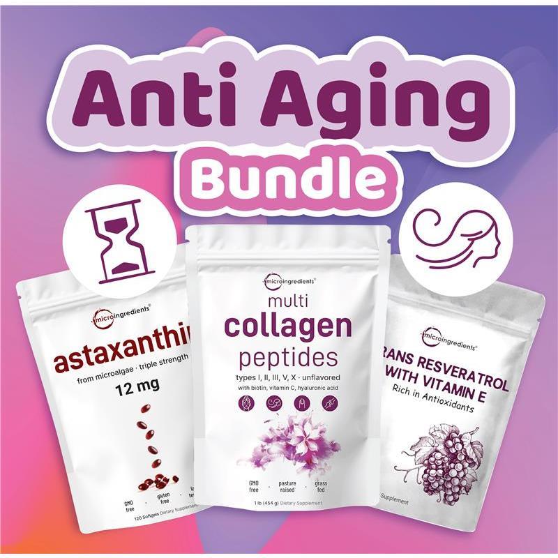 Micro Ingredients Anti-Aging Bundle: Multi Collagen Peptides - TikTok Shop