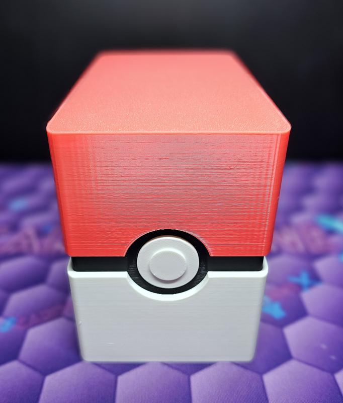 Pokemon Poke Ball 3D Printed Deck Box - Fits Up to 60 Top Loaded ...