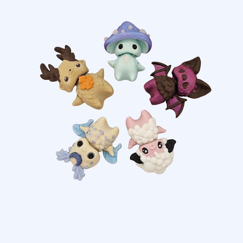 Pixie Minis 5 Pack-3D Printed Articulating-Decor Fidget-Luna - TikTok Shop