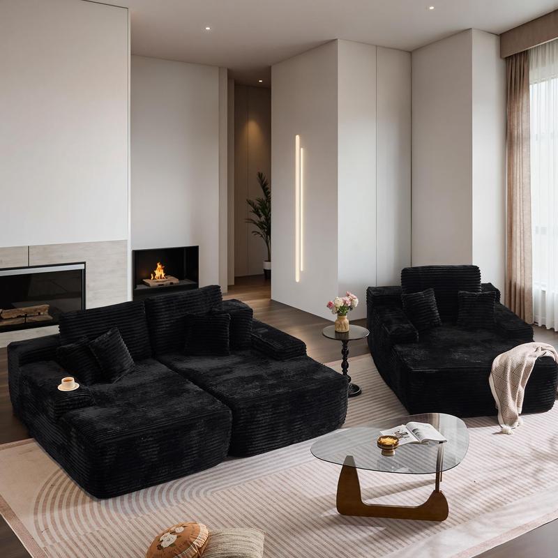 Boneless Oversized Chaise Lounge Sofa Indoor Cloud Sectional - TikTok Shop