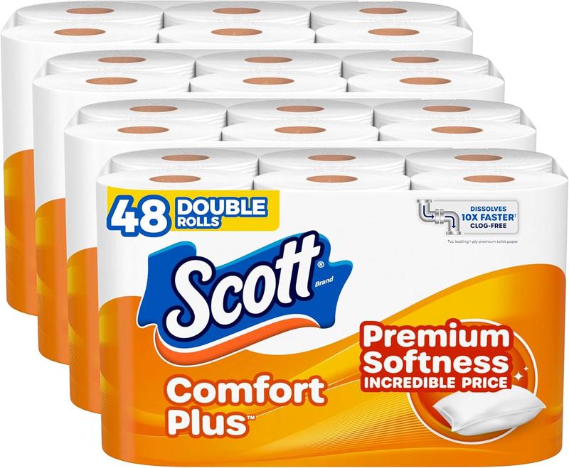 Scott Comfort Plus Toilet Paper - 12, 36 & 48 Double Rolls, 231 ...