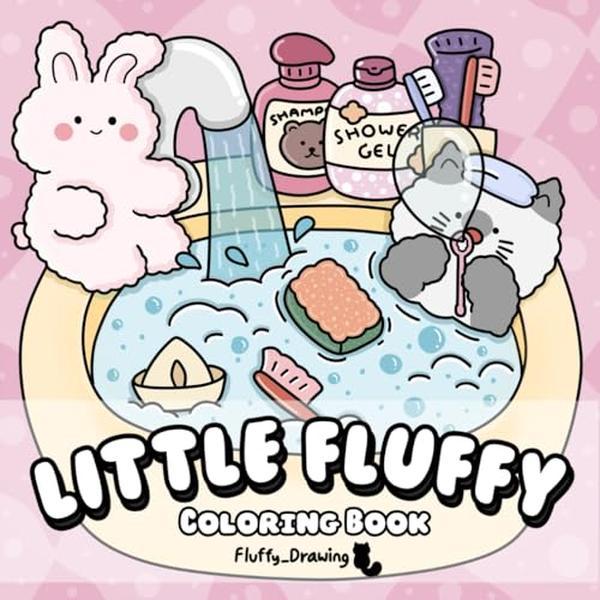 Little Fluffy Coloring Book for Teens and Adults: Cute, and Easy ...