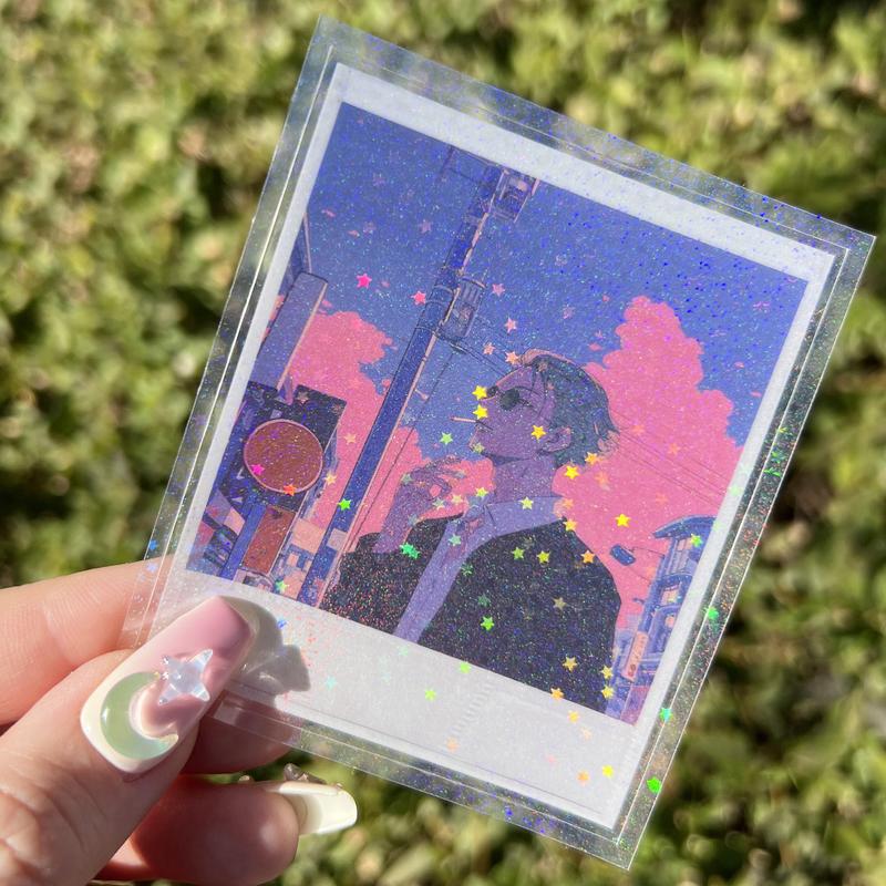 Nanami Kento Holographic Star Polaroid Transparent Sticker JJK - TikTok ...