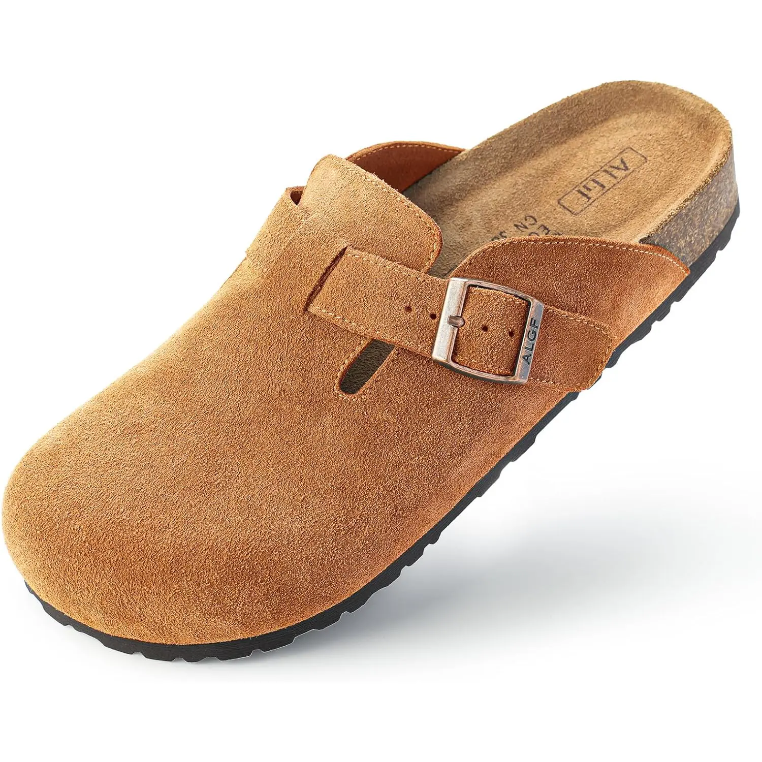 Women’s Genuine Suede Clogs for Women Slip-On Buckle Slides Women's ...
