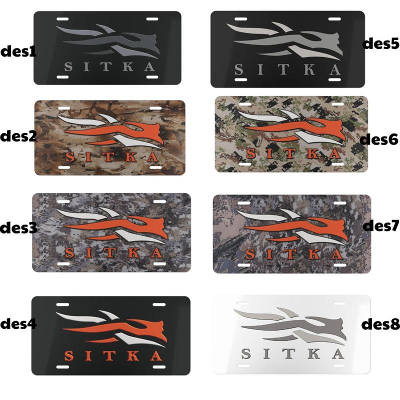 Sitka logo Camouflage License Plate for Car Exterior - TikTok Shop