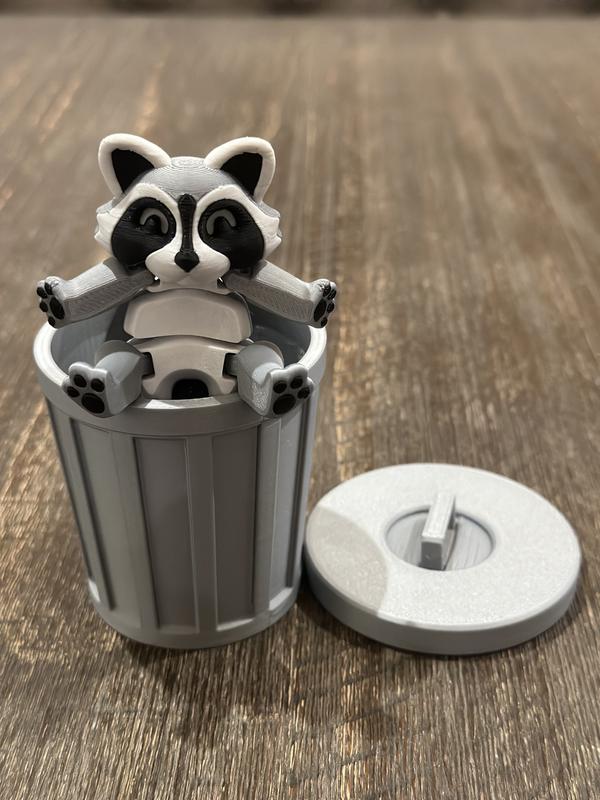 3D Printed Articulating "Trash Panda" With Optional Trash Ca - TikTok Shop