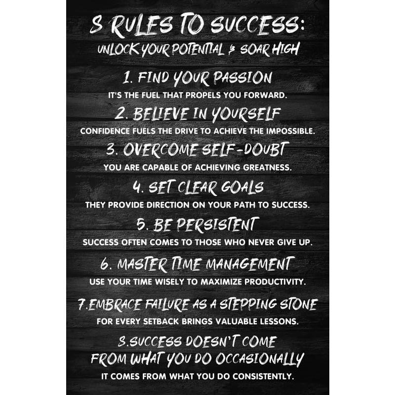 "8 Rules to Success" Inspirational Motivational Positive Quotes ...