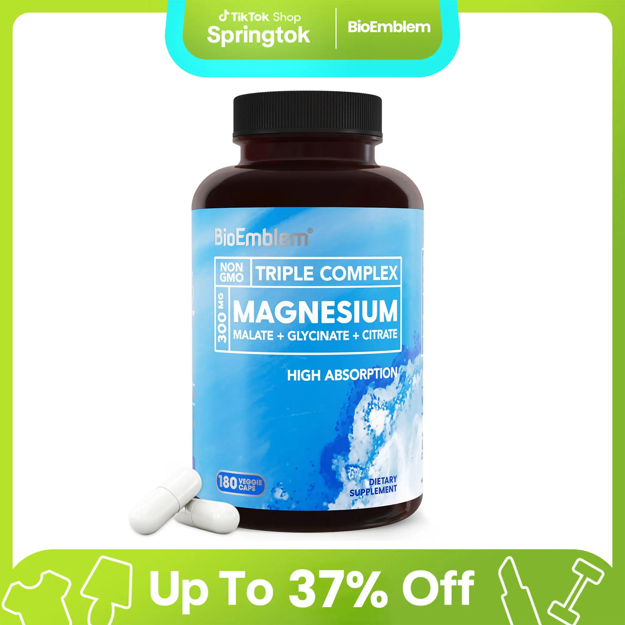 BioEmblem Triple Magnesium Complex | 300mg of Magnesium Glycinate ...