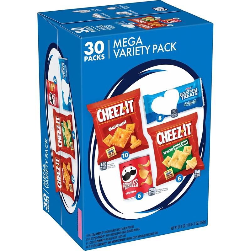 Kellogg'S Cheez-It, Pringles & Rice Krispies Treats Snacks, 30.1Oz ...