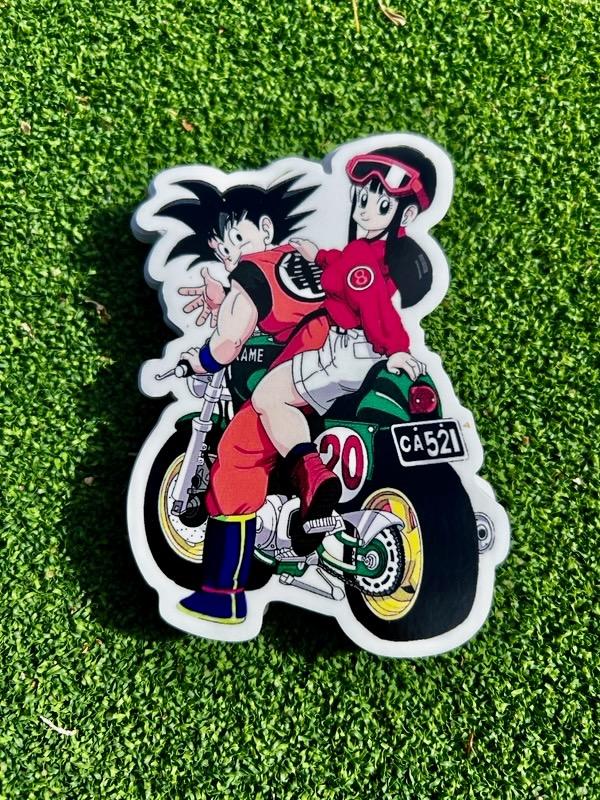 Gohan Goku Chichi dragon ball z motorcycle 4”x3” durable waterproof ...