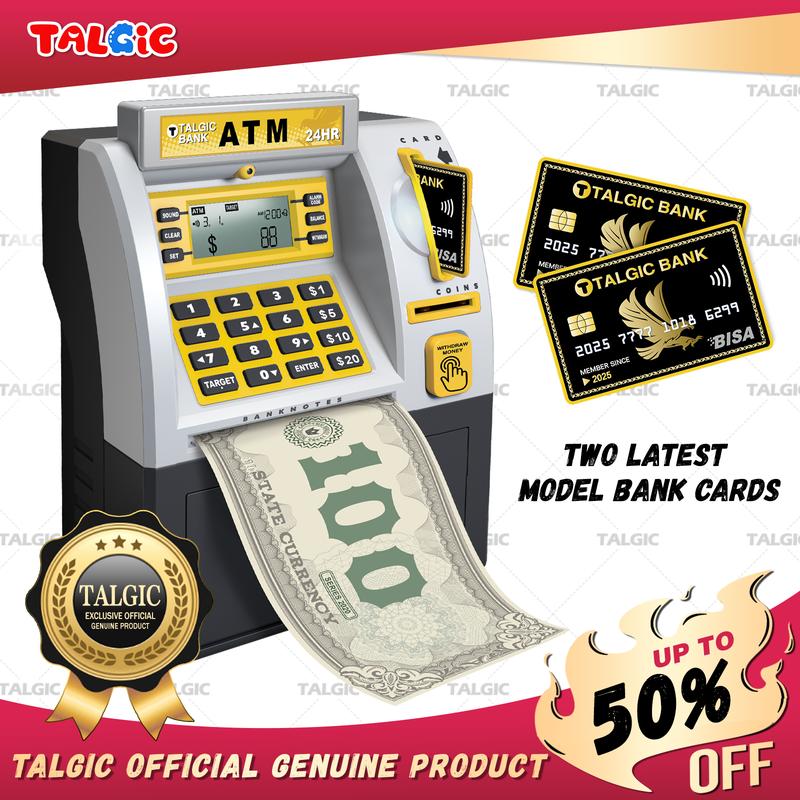 Talgic Kids Piggy Bank ATM Toy, a fun, interactive way to teach ...
