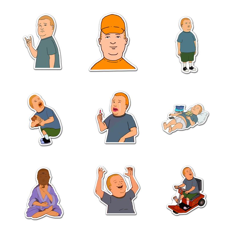 Bobby Hill Sticker Pack 9 PCS Vinyl, Movie Car Wall Kid Phon - TikTok Shop