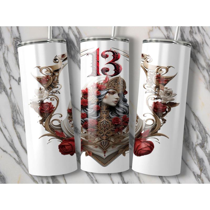 Deadpan Couture 20 oz. Stainless Steel Skinny Tumbler – Mary - TikTok Shop