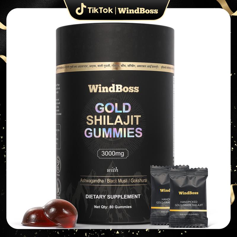 【80 PCS Shilajit Gummies】 WindBoss Gold Grade Pure Himalayan - TikTok Shop