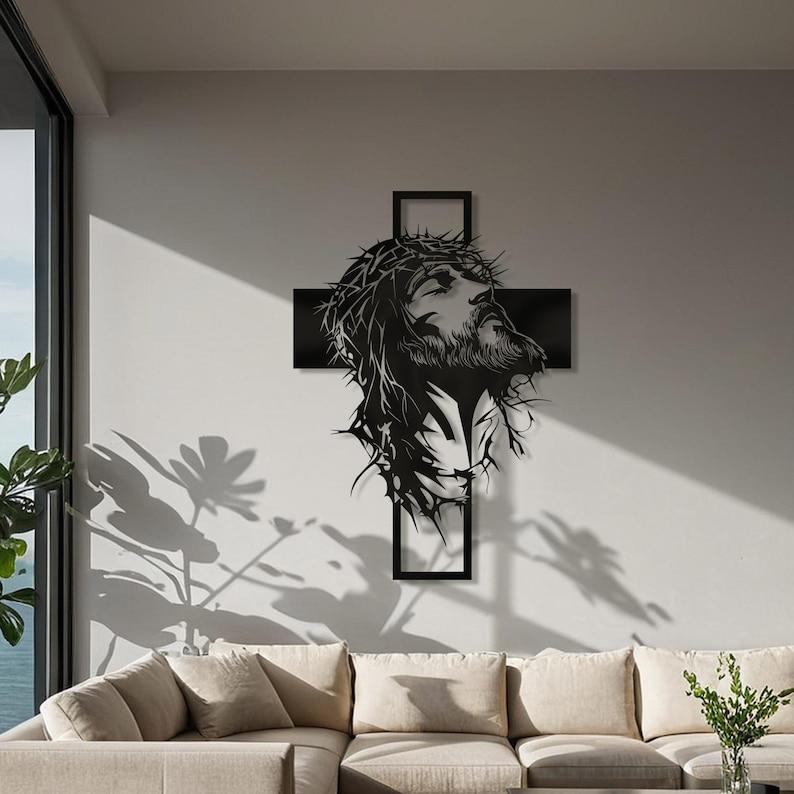 Metal Wall Art, Metal Jesus Wall Decor, Metal Jesus and the Cross ...